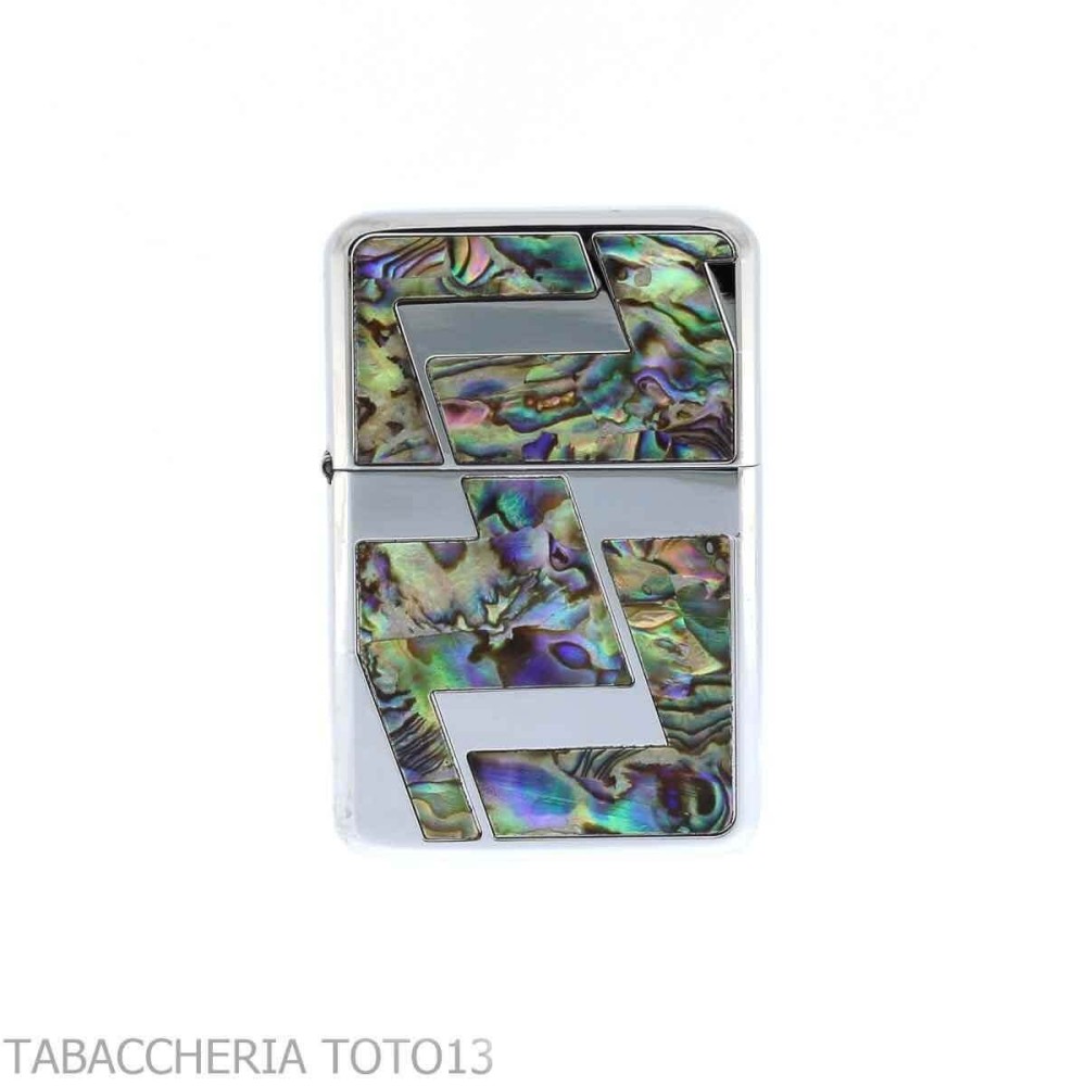 Z-plus cool mother of pearl and Zick zack chrome finish | Cigar lighter