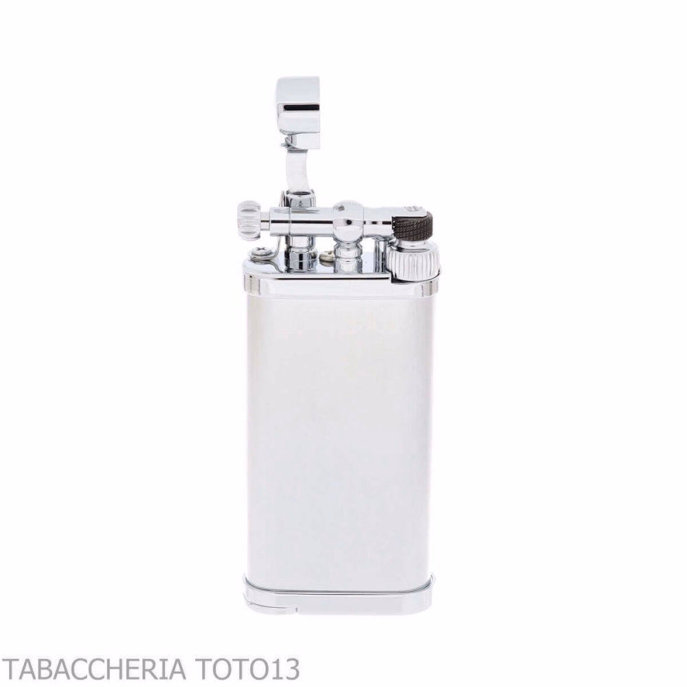 Savinelli Im Corona old boy pipe lighter with satin chrome finish