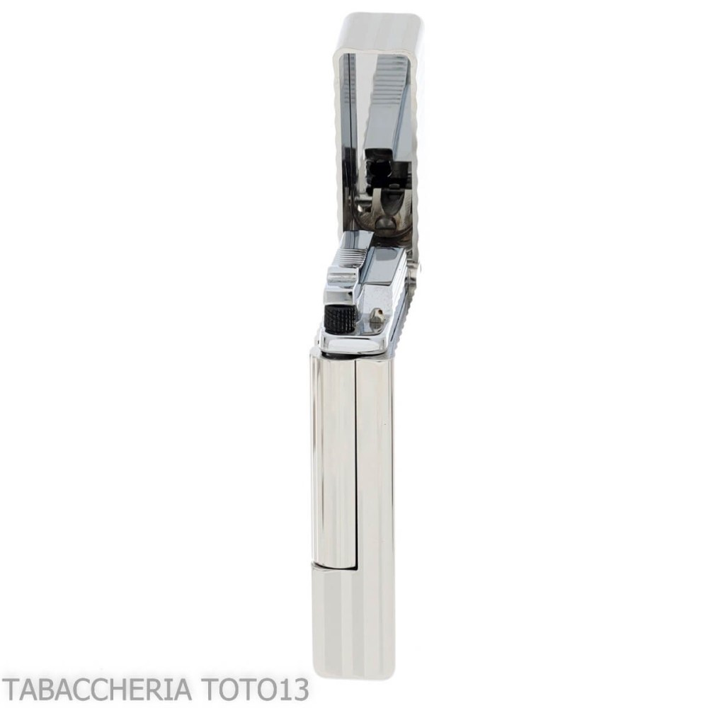 Lighter St Dupont Initial line polished chrome and vertical lines sale