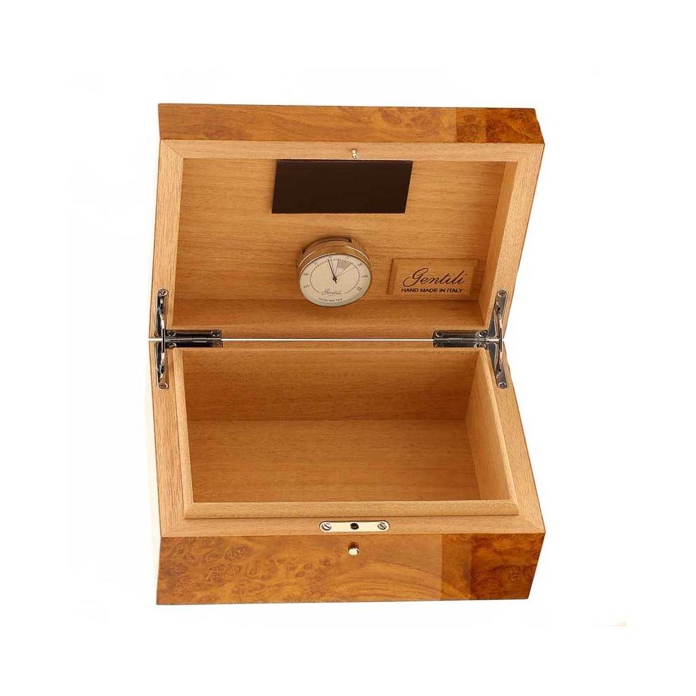 Estimada caja humidificada para 20 puros con higrómetro amobina.