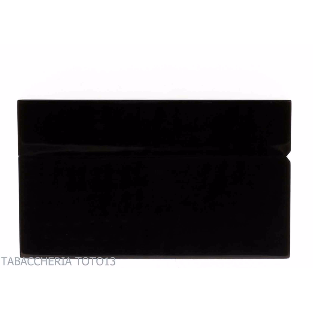Humidified box for 20 cigars with glossy black lacquered finish