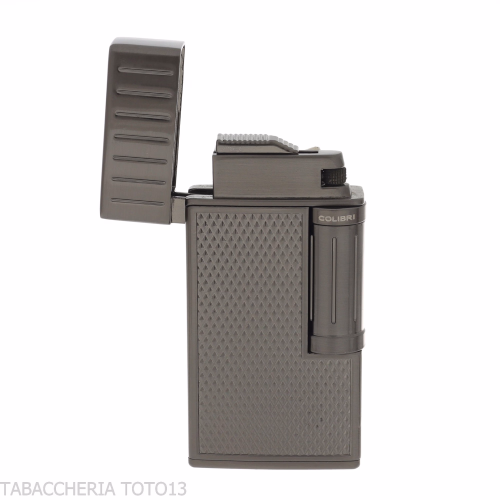 Encendedor de llama suave doble Colibrì Julius | Acabado gunmetal