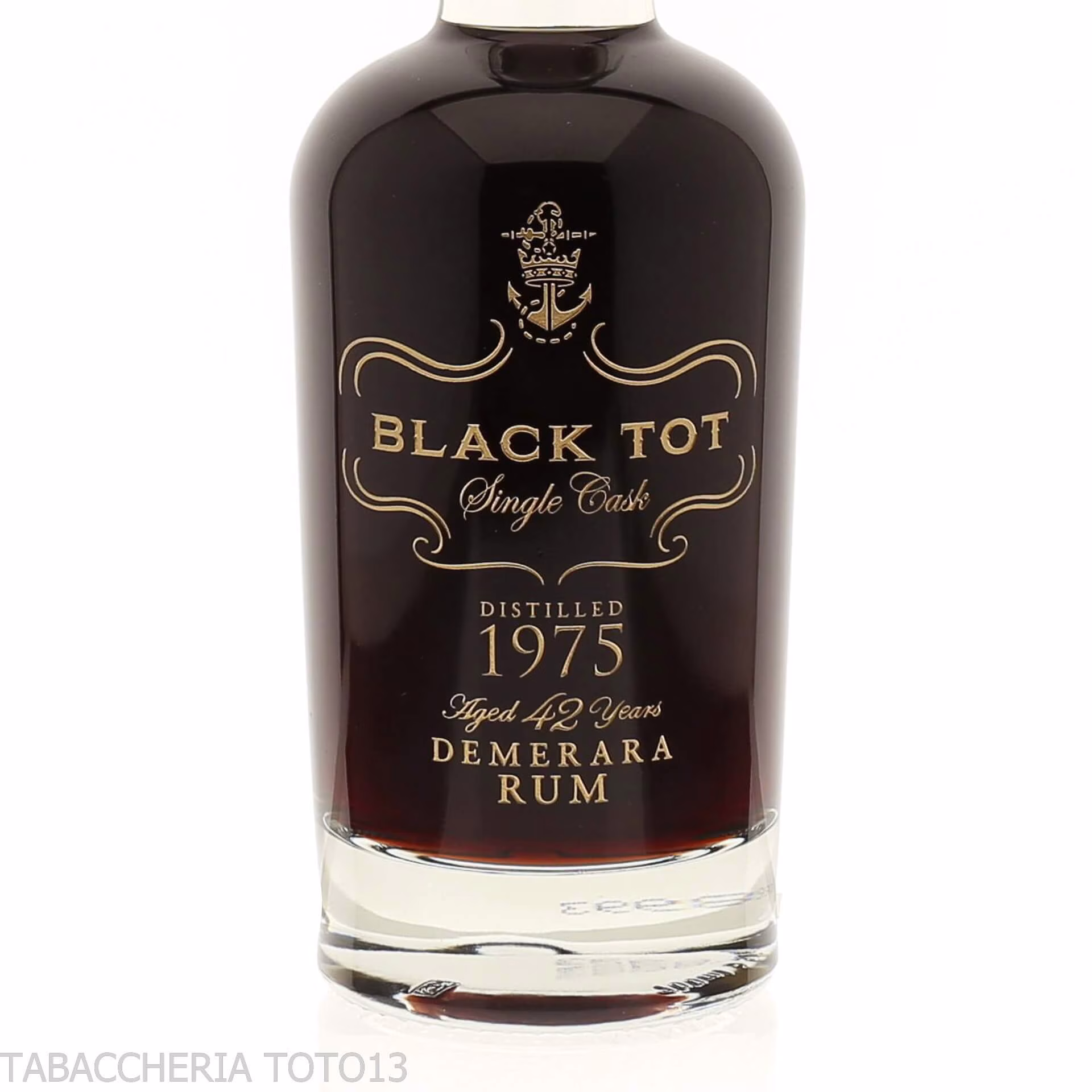 Ron Black Tot 1975 de 42 años, barrica única, 70.º Velier Ron Demerara